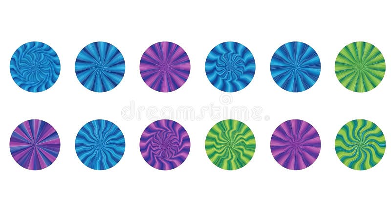 Colorful Circles with Dynamic Texture: a Mesmerizing Optical Illusion Stock Illustration ...