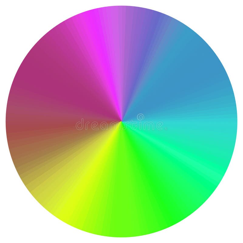 Colorful Circles with Gradients of Rainbow Colors Blending Together ...