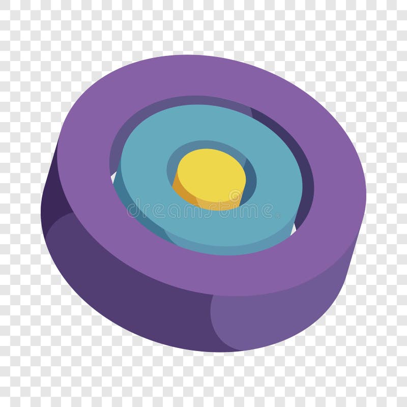 Circle Divided into Four Parts Icon, Cartoon Style Stock Vector ...