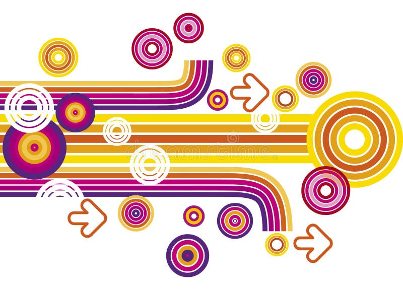 Colorful circles and lines stock vector. Illustration of lilac - 3258004