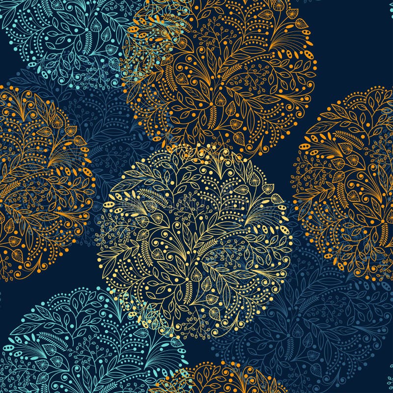 Colorful Circles Seamless Pattern Stock Vector - Illustration of floral ...