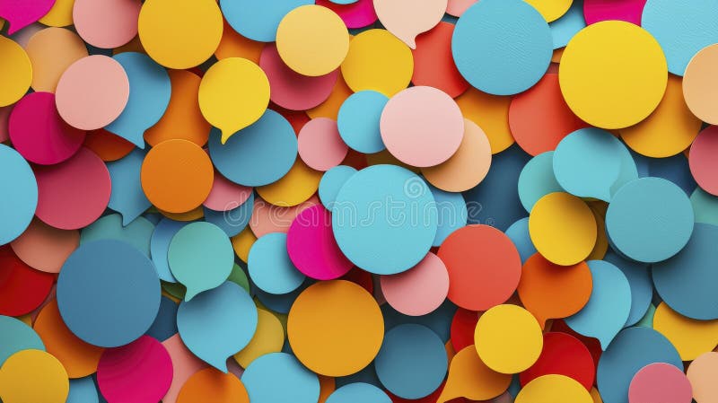 Colorful Circles and Shapes in a Vibrant Display Stock Illustration ...