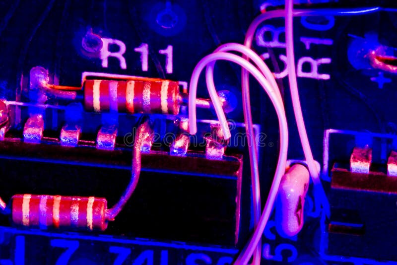 Colorful circuit board stock photo. Image of electronics - 5938900