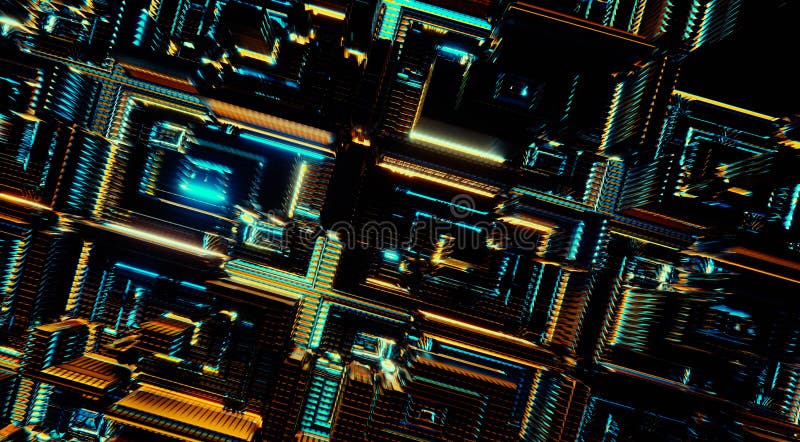 Colorful Circuit Board Close Up. Futuristic and Artificial Intelligence ...