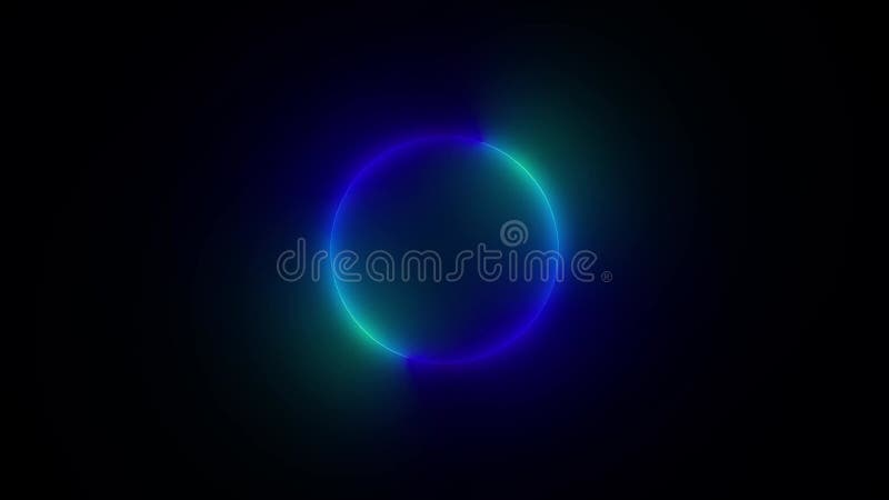 Colorful Circular Animation of Light Installed on a Dark Background for ...