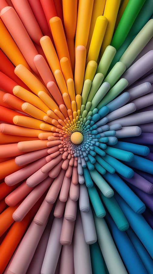Colorful Circular Arrangement Creating a Vibrant Visual Experience ...
