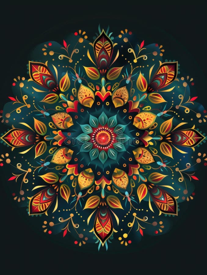 Colorful Circular Design stock illustration. Illustration of black ...