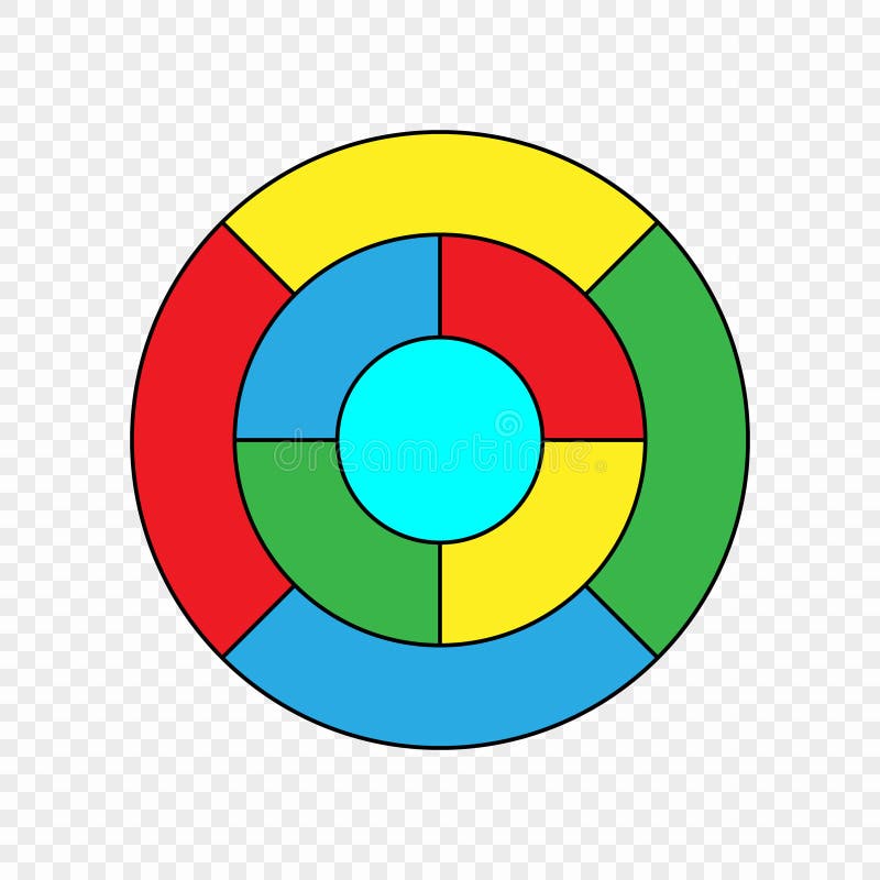 Colorful Circular Diagram Representing Five Color Theorem Concept Stock Vector Illustration Of
