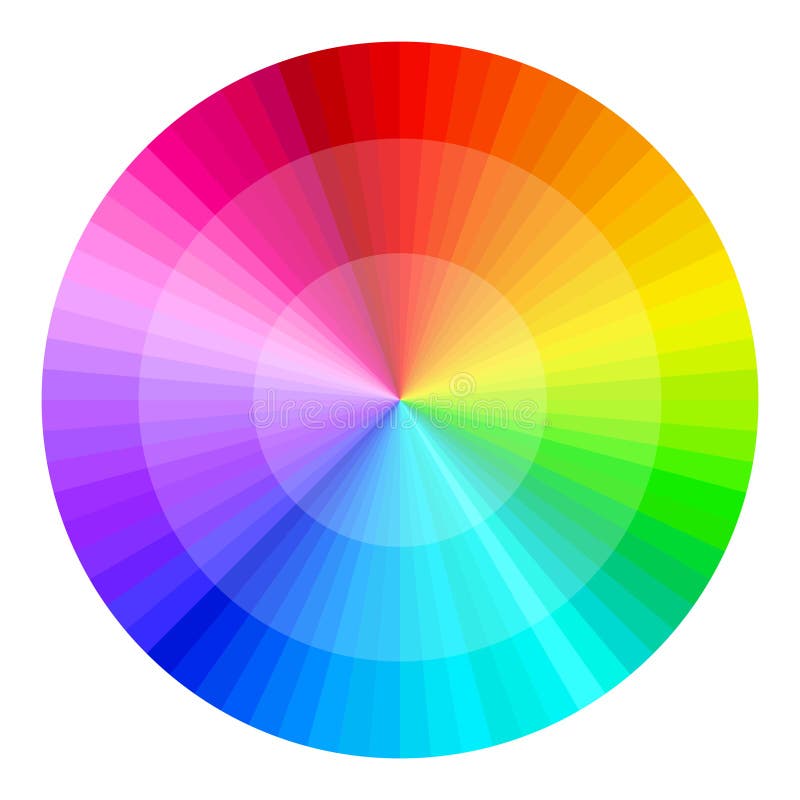 Colorful Circular Gradient Chart. Full Spectrum Color Wheel. Ideal for ...