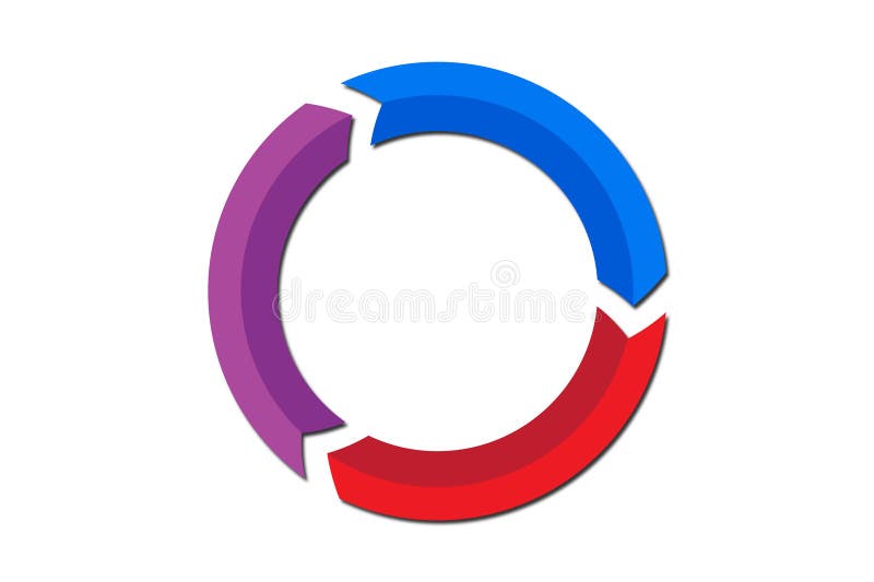 Colorful Circular Graphic with Interlocking Segments. Segmented Circle ...