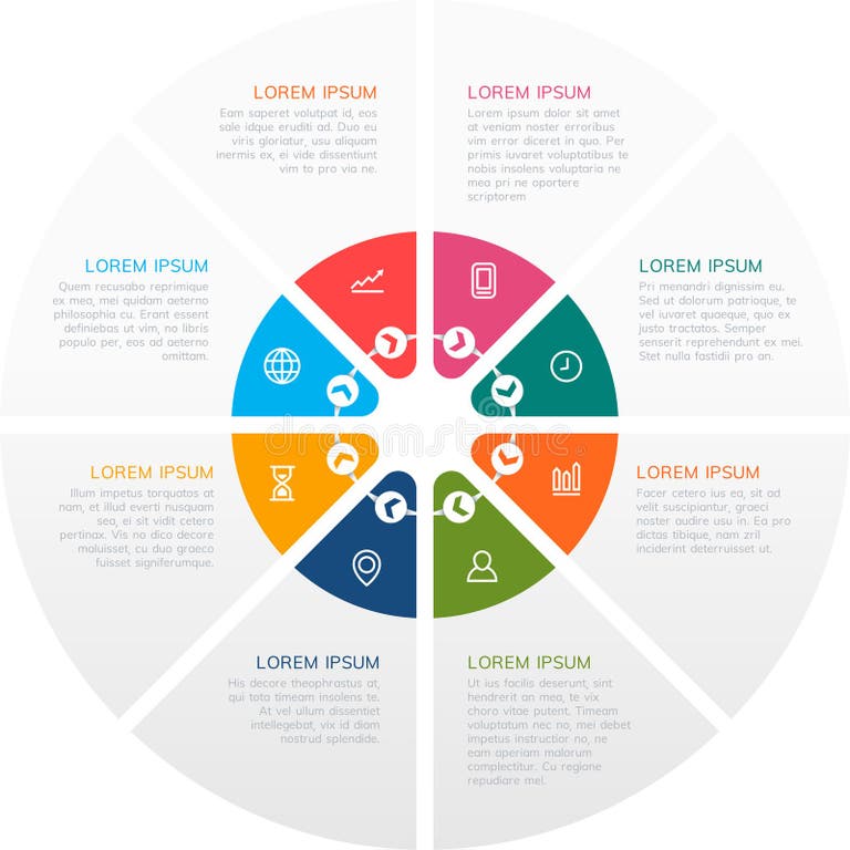 Colorful Circular Infographic Presents Data and Information Using ...