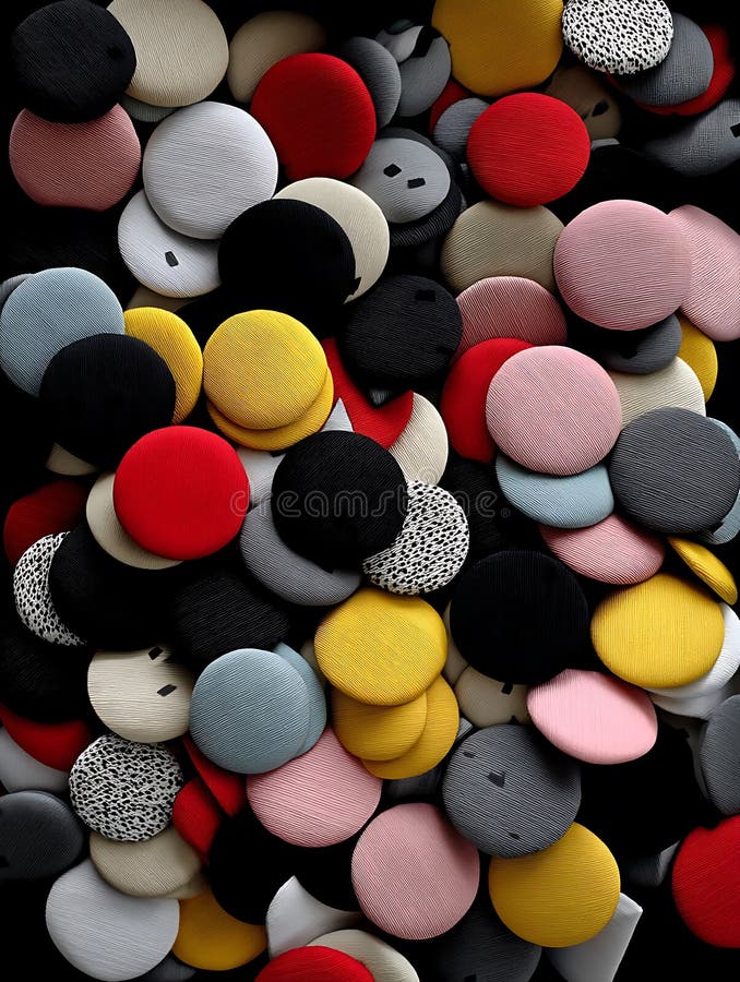 Colorful Circular Objects Pile Stock Illustration - Illustration of ...