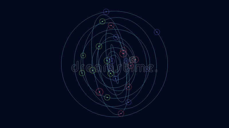 Colorful Circular Pattern of Overlapping Dots Arranged Clockwise Stock ...