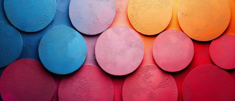 Colorful Circular Patterns on a Textured Background in Soft Lighting ...