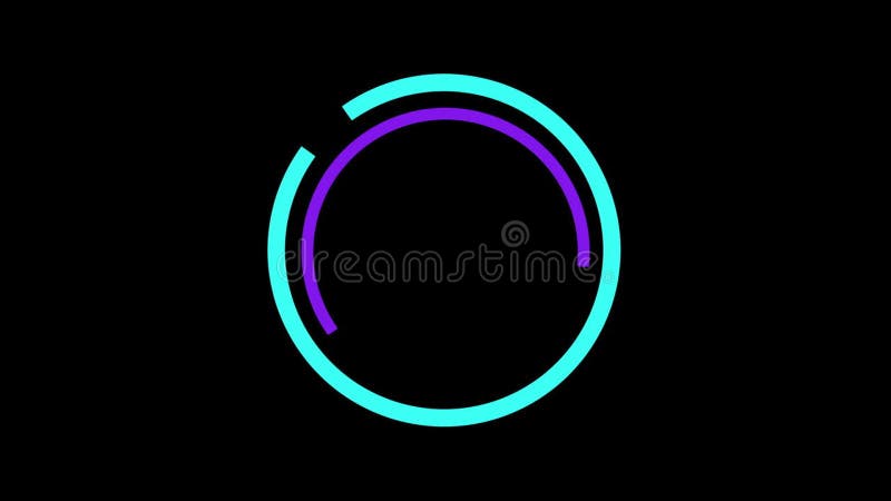 Colorful Circular Progress Bar Indicator Loading Hud Animation Stock