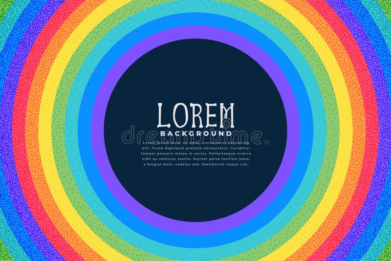 Circular Rainbow Spots Round Frame Border Stock Illustration ...