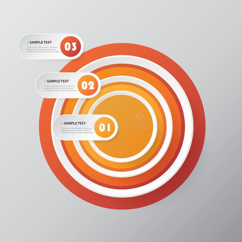 Colorful Circular Round Concentric 3D Shape - Red, Orange and Brown ...