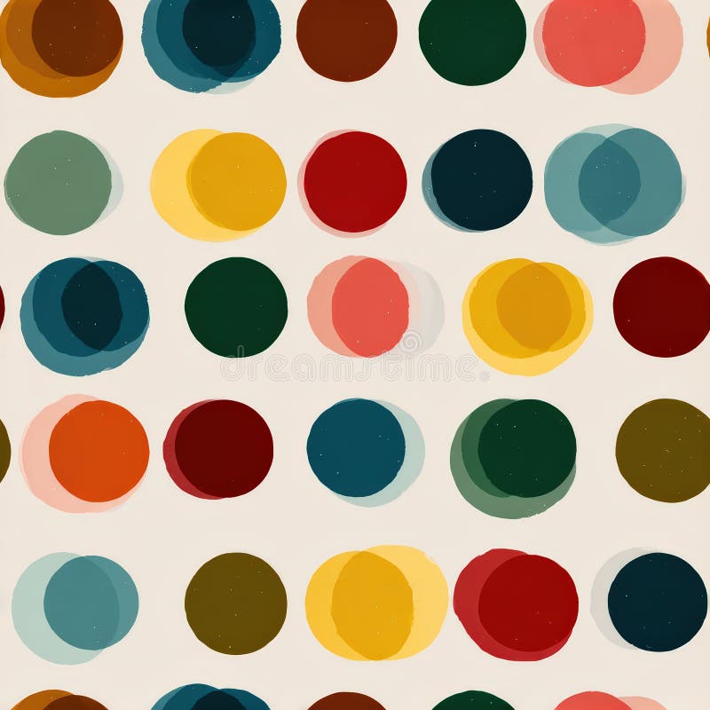 Colorful Circular Shapes Pattern on Neutral Background for Design Use ...