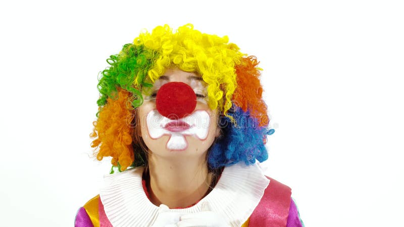 Colorful Circus Clown Singing Funny Song Stock Footage - Video of ...