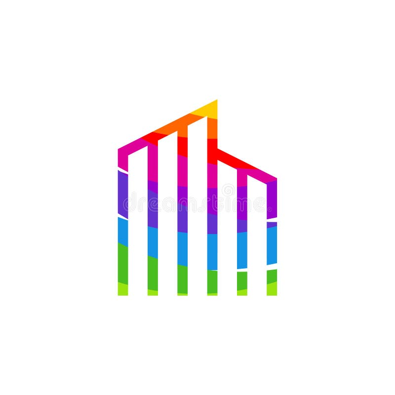 Colorful City Logo Design Vector, Creative City Logo Template Stock ...