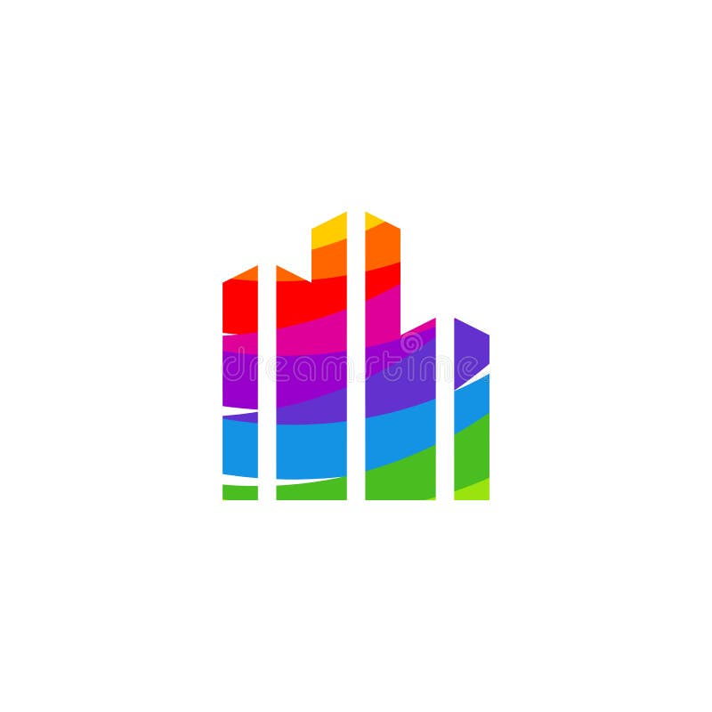 Colorful City Logo Design Vector, Creative City Logo Template Stock ...