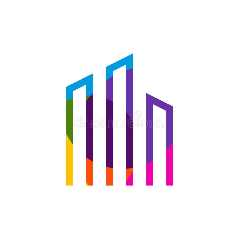 Colorful City Logo Design Vector, Creative City Logo Template Stock ...