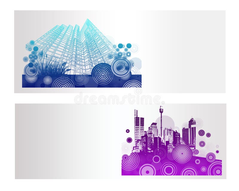 Colorful City Banner stock vector. Illustration of shape - 29716671