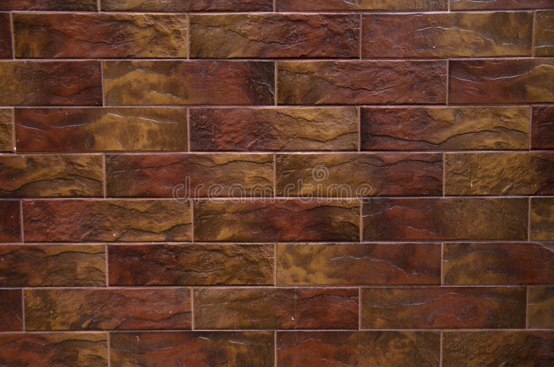 Colorful Cladding Tiles on Wall Close Stock Image - Image of textured ...