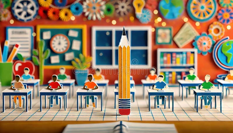 Classroom Creativity stock illustration. Illustration of academic ...