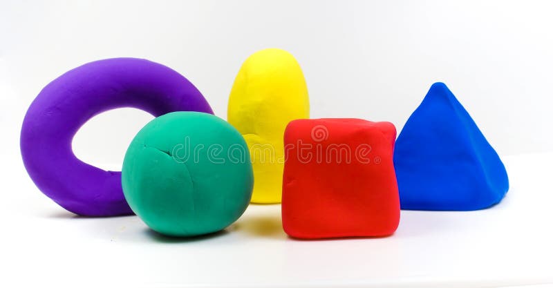 Modeling clay shapes stock image. Image of background - 9610609