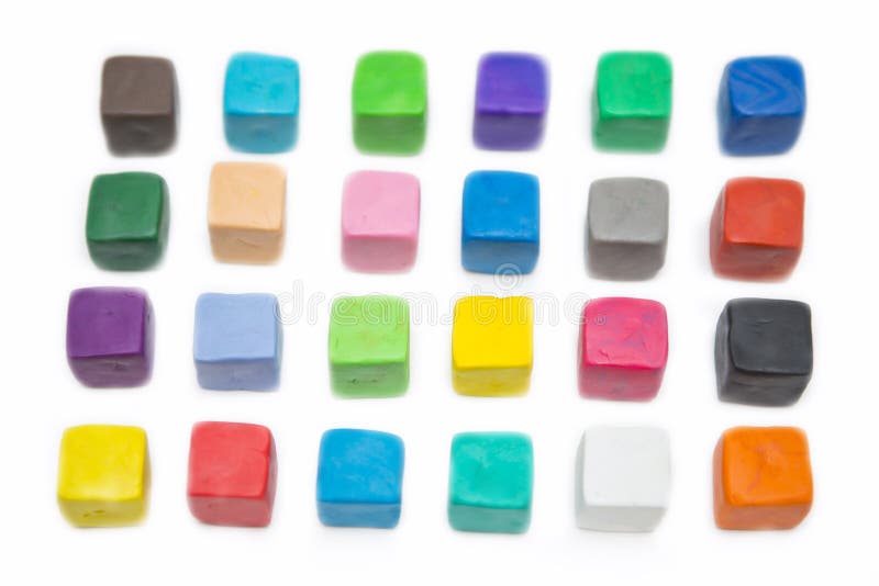 Colorful Clay for Kid on White Background Stock Photo - Image of ...