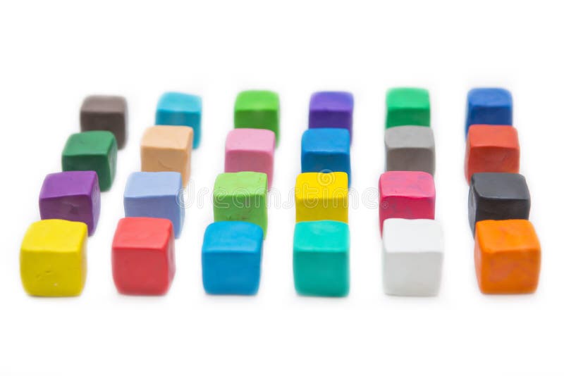 Colorful Clay for Kid on White Background Stock Photo - Image of ...