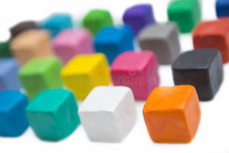 Colorful Clay For Kid On White Background Stock Photo - Image of ...