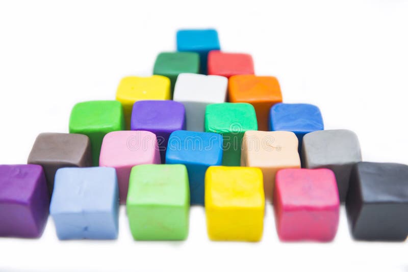 Colorful Clay for Kid on White Background Stock Image - Image of putty ...