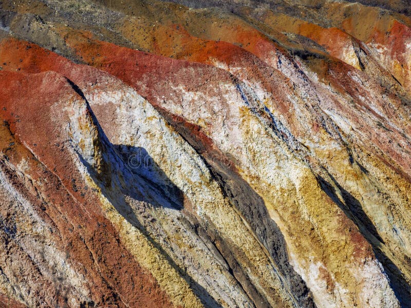 Colorful Clay in Clay Quarry Stock Photo - Image of limestone ...