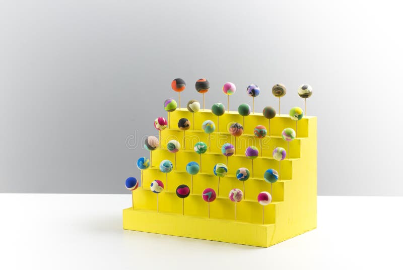 Colorful Clay on the Table Display Like Candy Bar with Yellow Paper ...