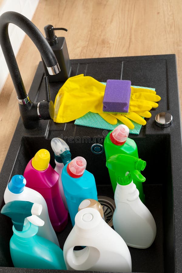 Cleaning items stock photo. Image of house, housekeeping - 203437718