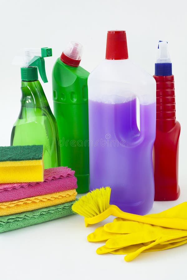 Colorful Cleaning Set for Different Surfaces in Kitchen, Bathroom and ...