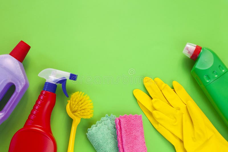 Colorful Cleaning Set for Different Surfaces in Kitchen, Bathroom and ...