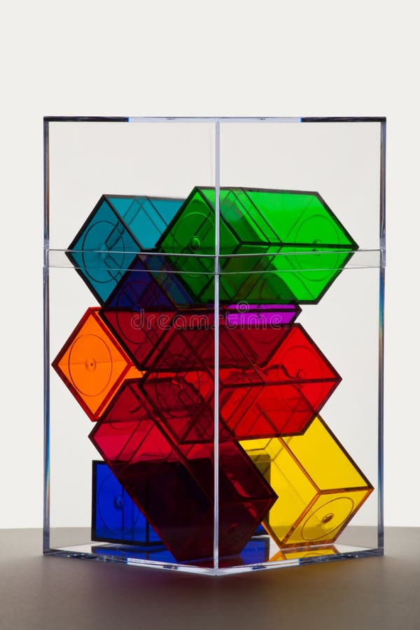 Colorful Clear Boxes Back Lit Stock Photo - Image of pattern, back ...