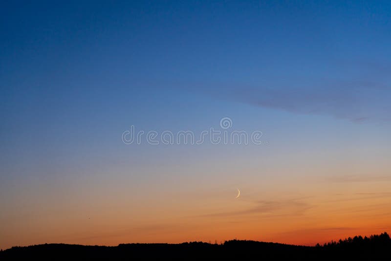 Colorful Clear Sky without Cloud at Twilight Time before Sunrise ...