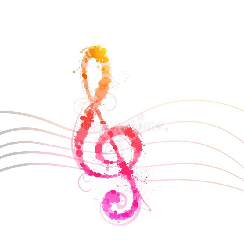 Colorful clef stock illustration. Illustration of design - 63688097