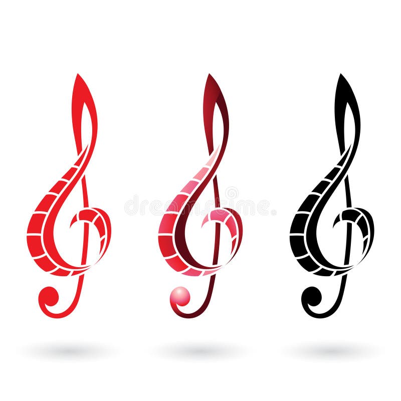 Colorful Clef Sign Illustration Stock Vector - Illustration of play ...