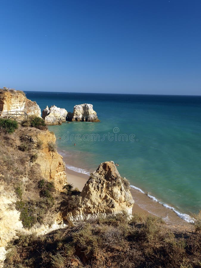 Colorful Cliffs of the Algarve in Portugal Stock Image - Image of ocean ...