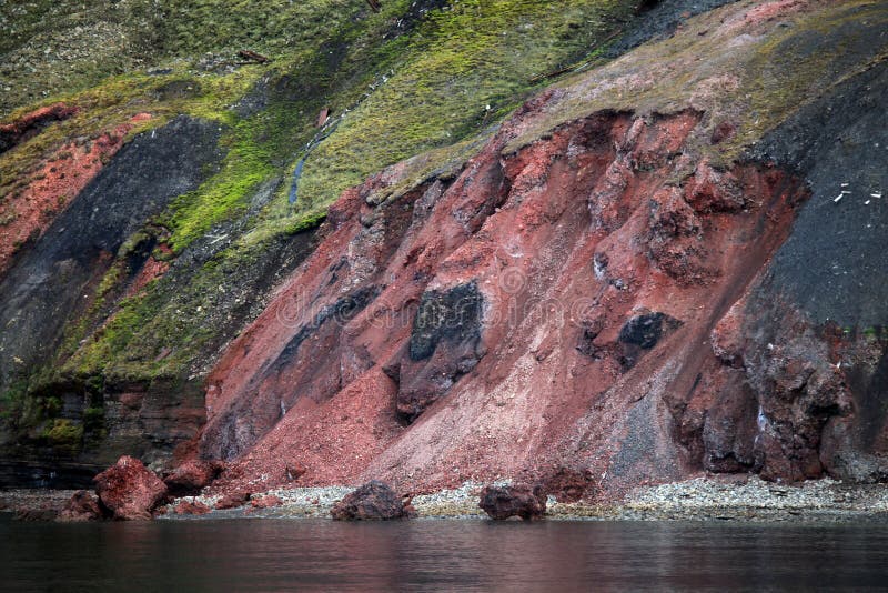 Colorful Cliffs in Svalbard Stock Image - Image of north, outdoor: 58930431