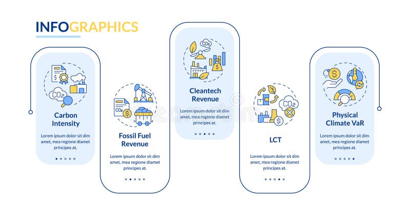 Colorful Climate Metrics Layout with Line Icons Stock Vector ...