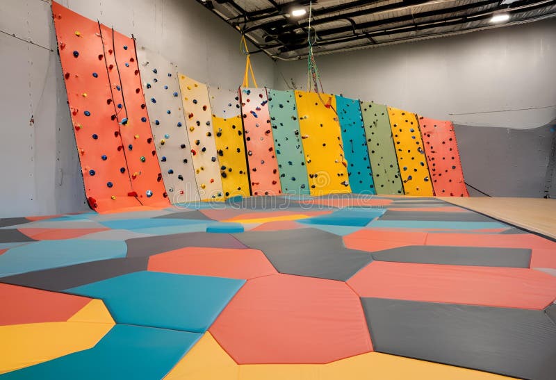 Colorful Climbing Area with Safety Padding and Exciting Features.AI ...