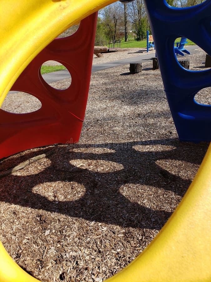 Colorful Climbing Structure at a Playground Stock Photo - Image of city ...