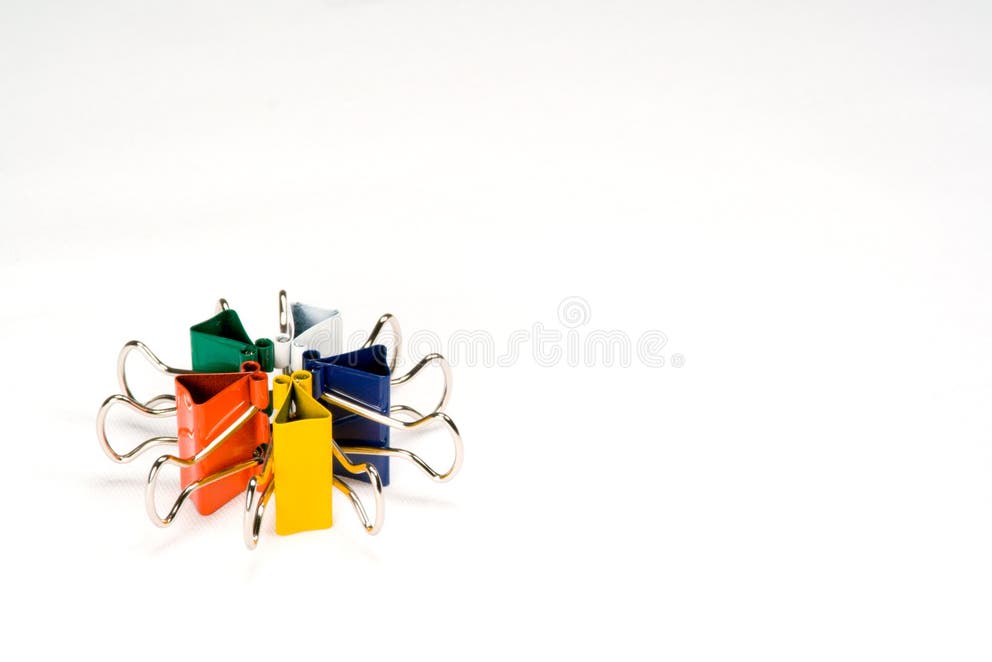 Colorful Clips in Circle stock image. Image of color, paper - 197801