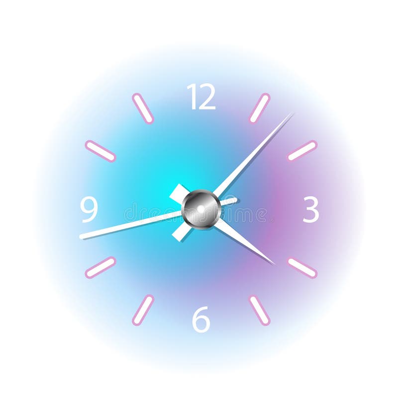 Colorful clock stock vector. Illustration of graphic - 22715424